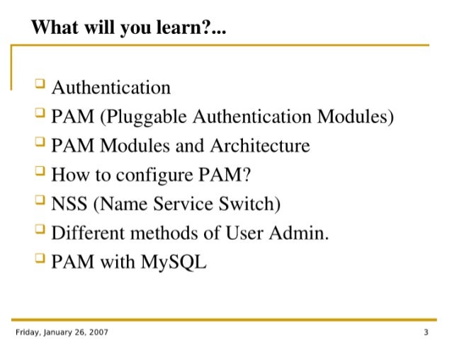 Authentication Modules For Linux - PAM Architecture