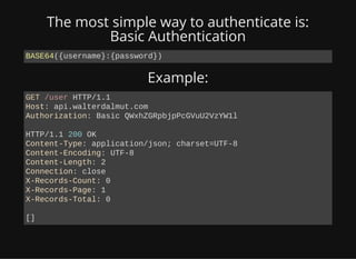 Authentication and authorization in res tful infrastructures | PPT