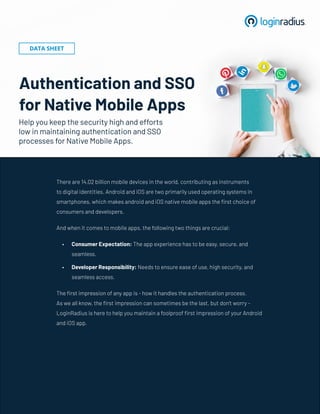 LoginRadius Guide to Authentication and SSO for Native Mobile Apps | PDF