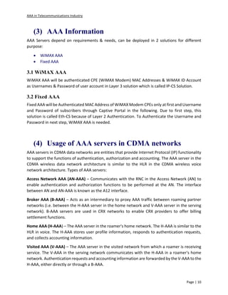 Authentication & Authorization and Accounting (AAA) in ...