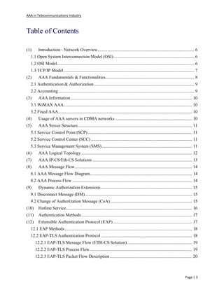 Authentication & Authorization and Accounting (AAA) in ...