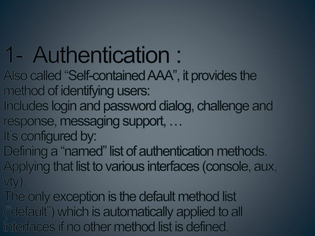 Authentication, authorization, and accounting Nawaf-Sultan | PPTX
