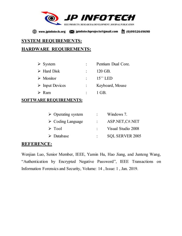 Authentication By Encrypted Negative Password Docx Computing Technology And Computing