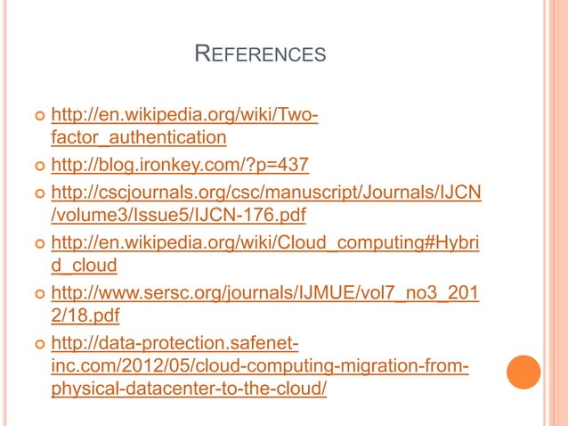 Authentication cloud | PPTX