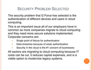 Authentication in cloud computing | PPTX
