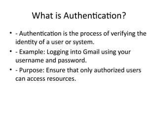 Authentication Flow Presentation for auth | PPTX