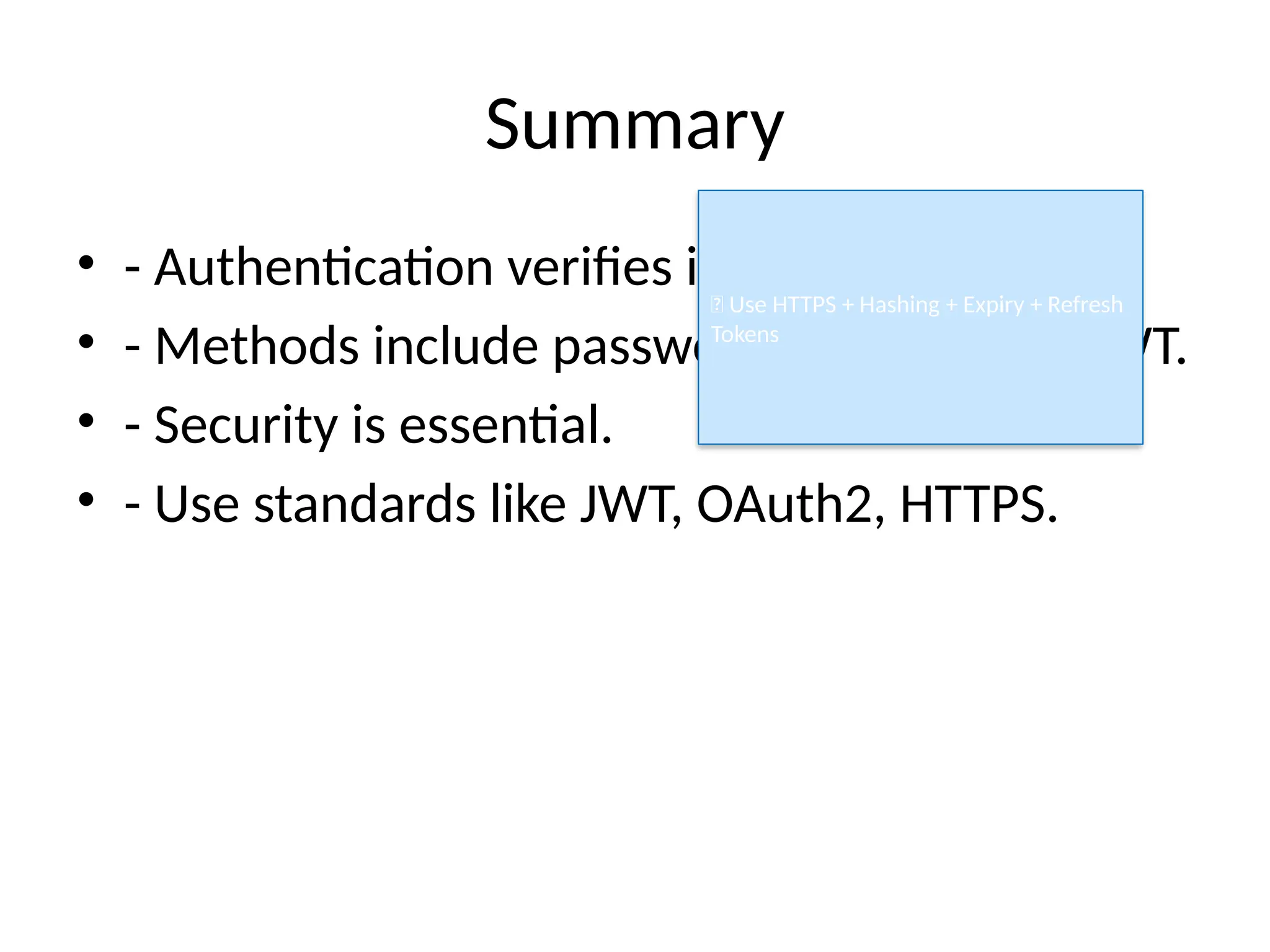 Authentication Flow with visual representation | PPTX