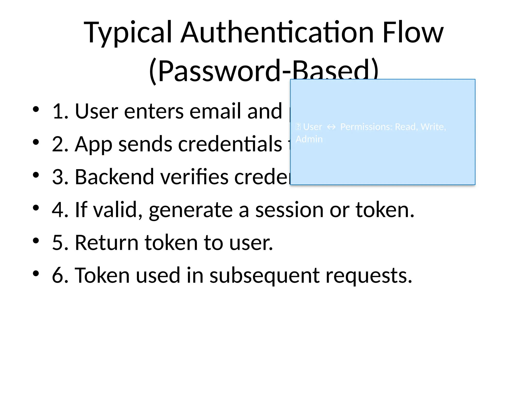 Authentication Flow with visual representation | PPTX