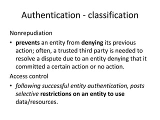 Authentication in IoTProtocol mainly used in cryptography and network security. .pptx