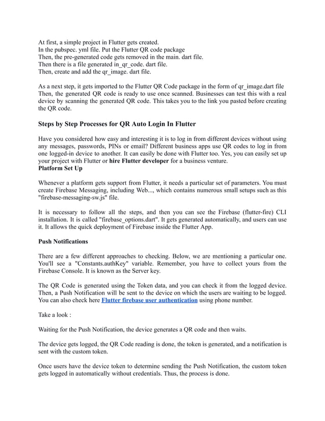 Authentication Made Simple - Exploring QR Auto Login in Flutter.pdf | Programming Languages ...