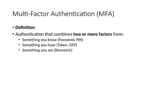Authentication Mechanisms in information security | PPTX