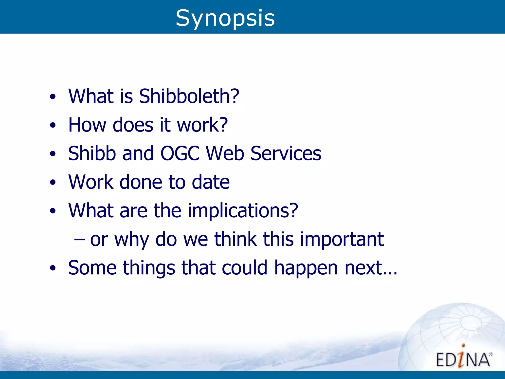 Authentication Methods: Shibboleth | PPT | Internet | Computing