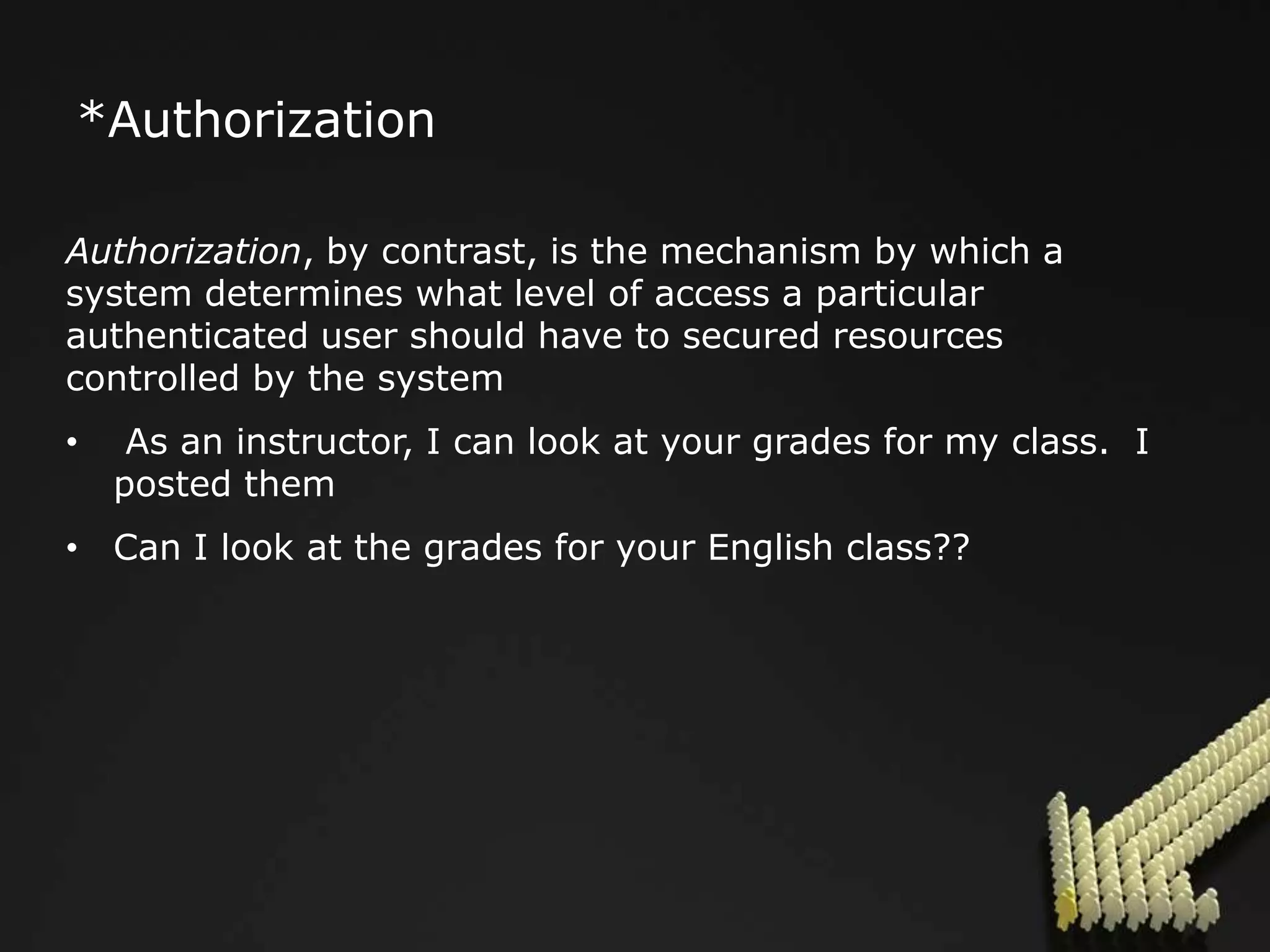 Authentication vs authorization | PPTX
