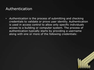 Authentication vs authorization | PPTX