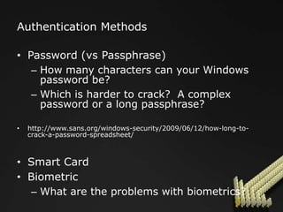 Authentication vs authorization | PPTX