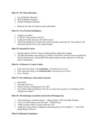 Authentic Creativity as a Response to Artificial Intelligence | PDF