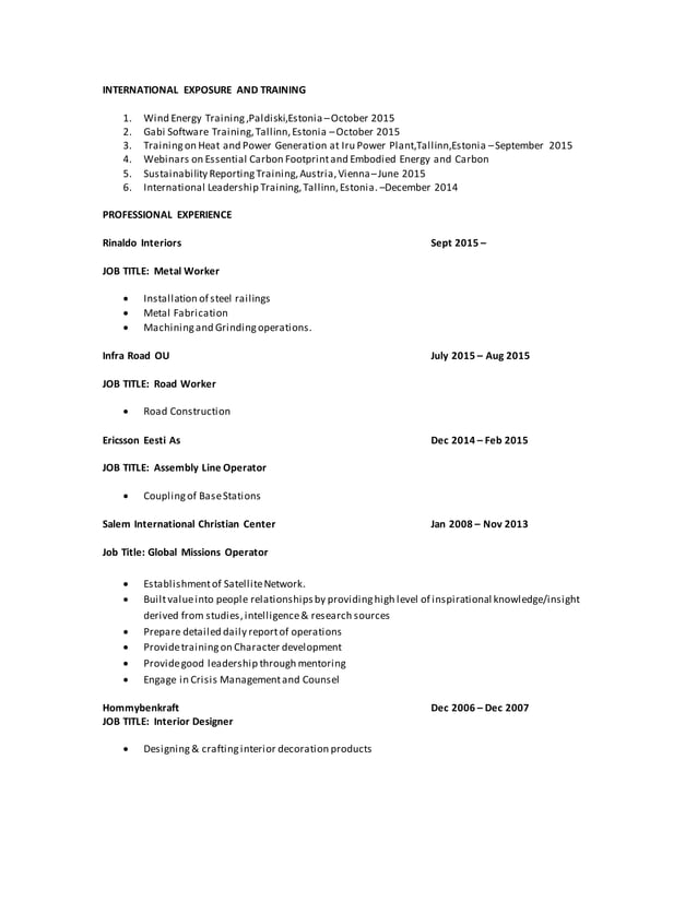 Authentic cv | DOCX | Business | Business and Finance