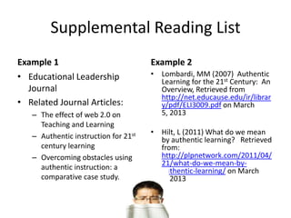 Authentic Instruction | PPTX