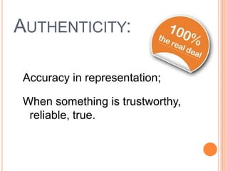 Authenticity | PPT