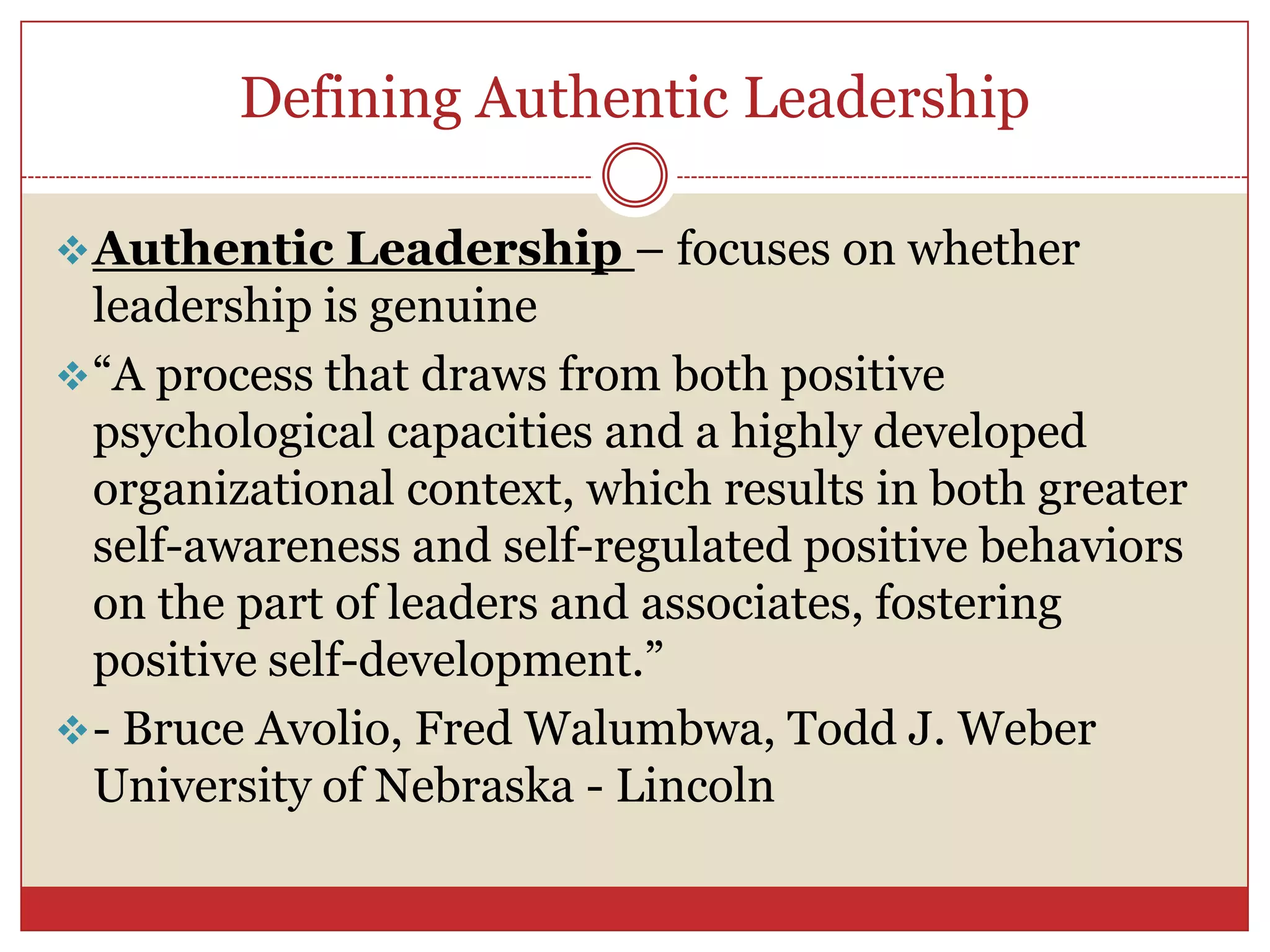 Authentic Leadership | PPTX
