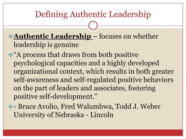 Authentic Leadership | PPTX