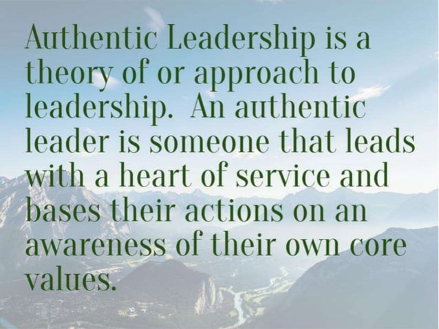 Authentic leadership outline | PPT