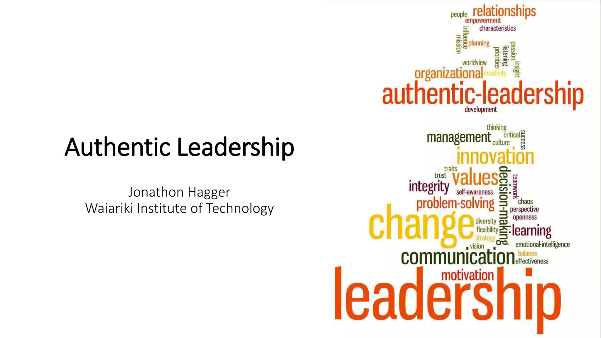 Authentic leadership presentation ATEM 2015 | PPT