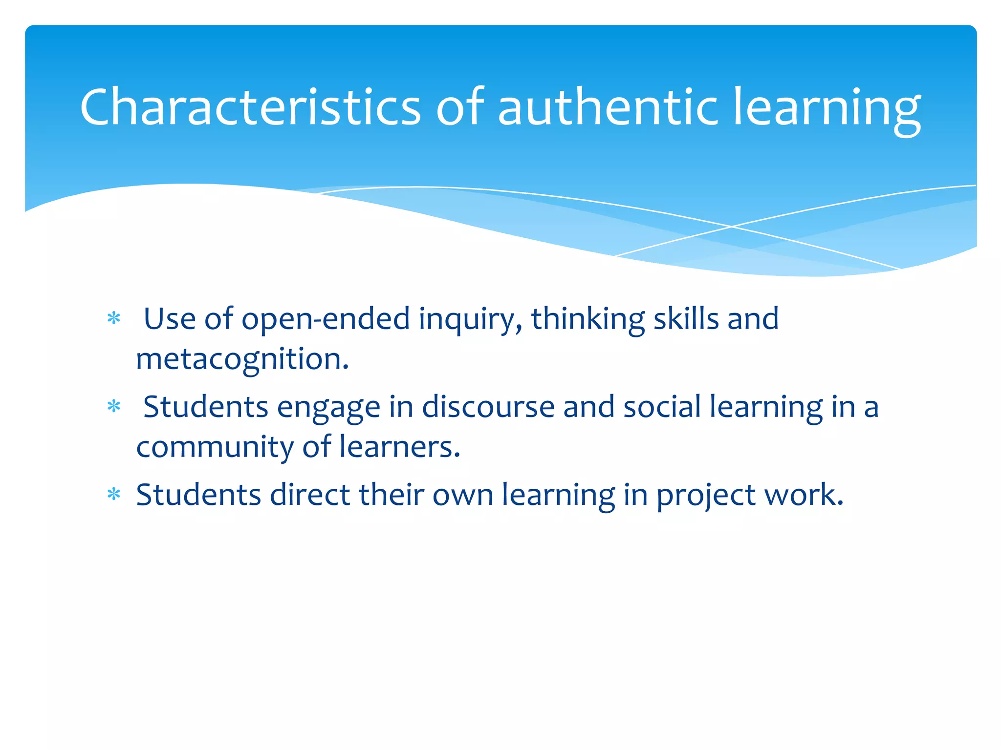Authentic learning | PPTX