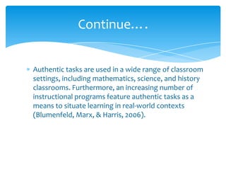 Authentic learning | PPTX