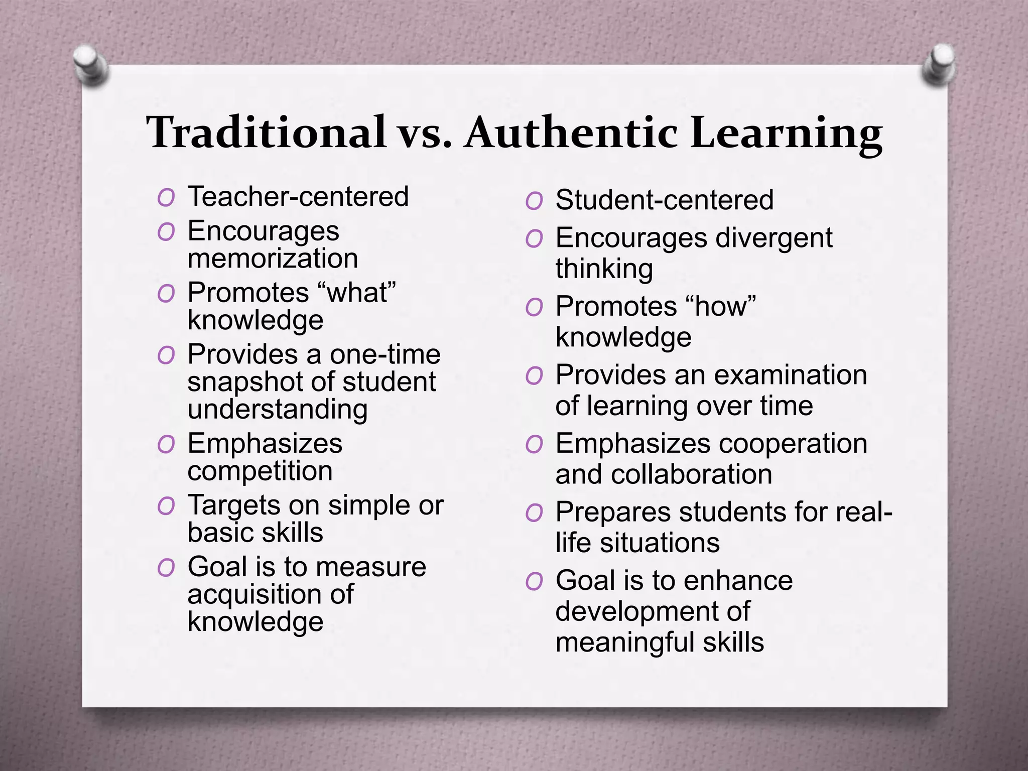 Authentic learning | PPT