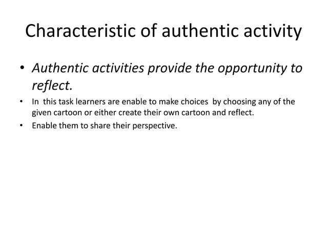 Authentic learning activity | PPT
