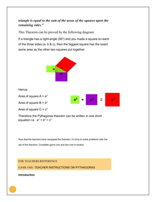 Lesson plan on Pythagoras and Introduction to Euclidean Geometry | DOC