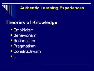 Authentic Learning Experience | PPT