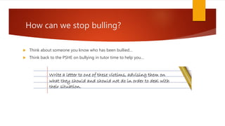 Authentic learning task ( Self-Esteem and Bullying) | PPT