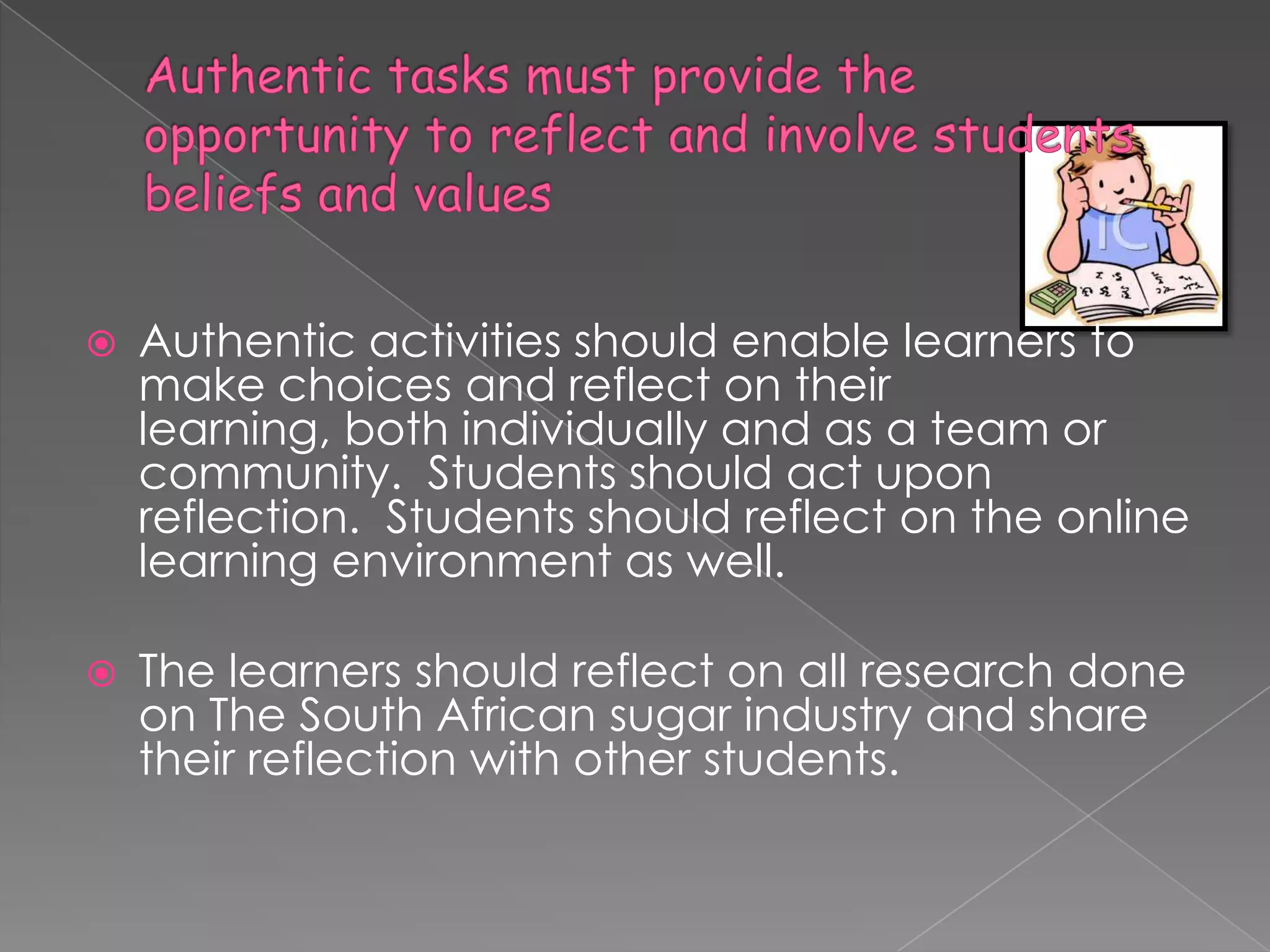 Authentic learning tasks | PPT