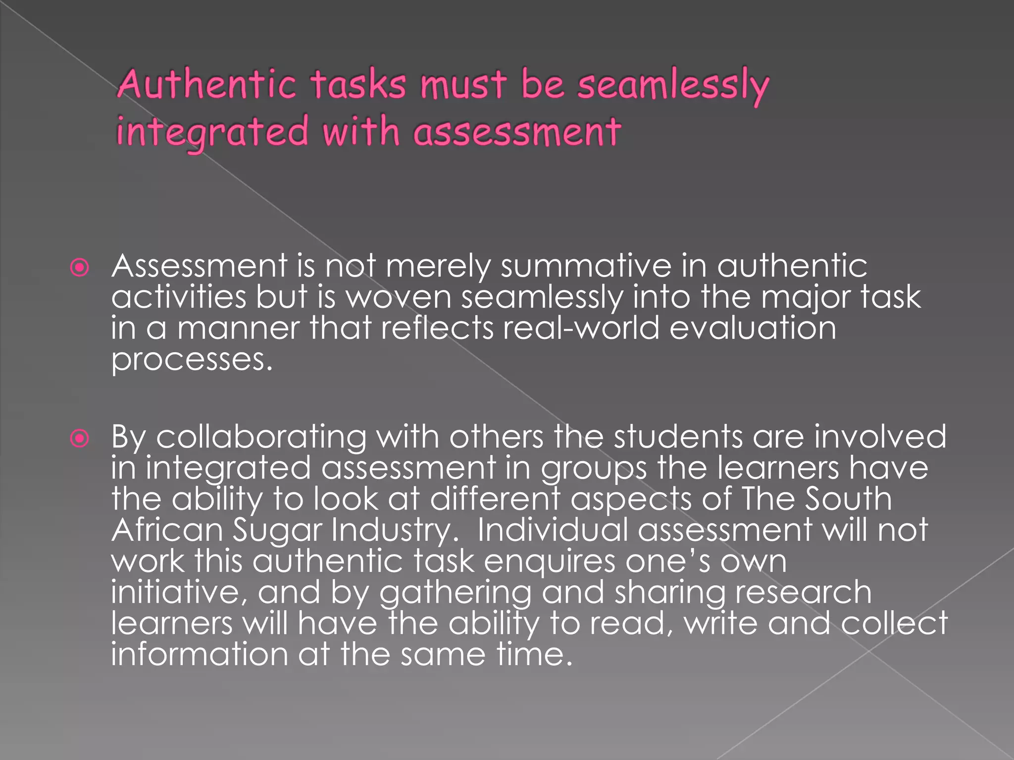 Authentic learning tasks | PPT