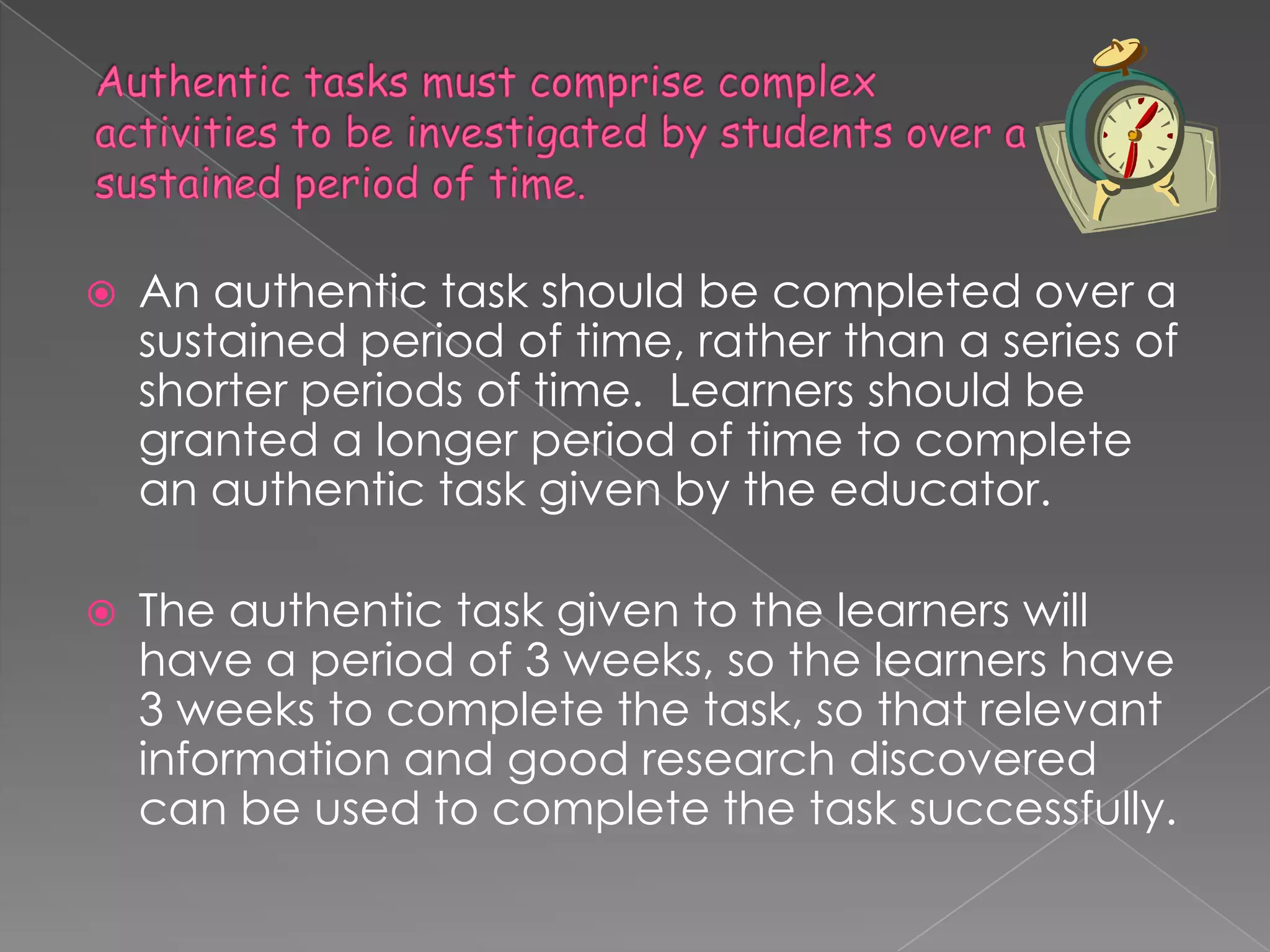 Authentic learning tasks | PPT