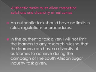 Authentic learning tasks | PPT