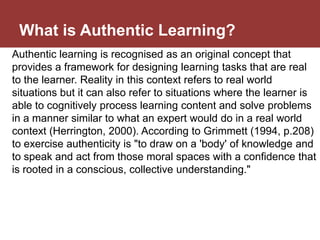 Authentic learning vs chat | PPTX