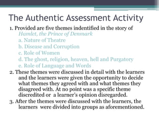 Authentic lesson on hamlet | PPTX