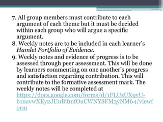 Authentic lesson on hamlet | PPTX