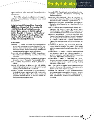 Authentic Literacy Activities For Developing Comprehension And Writing ...