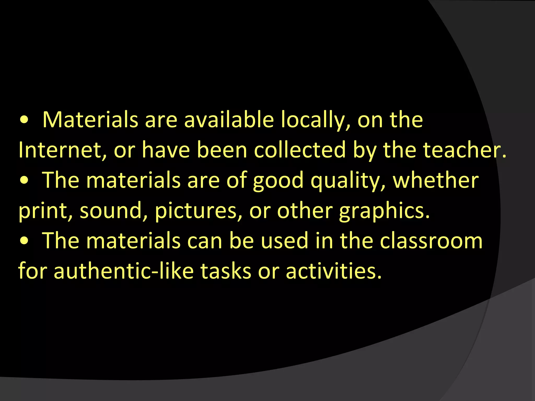 Authentic materials | PPT