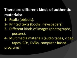 Authentic materials | PPT