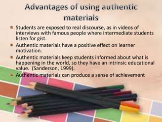 Authentic materials | PPTX