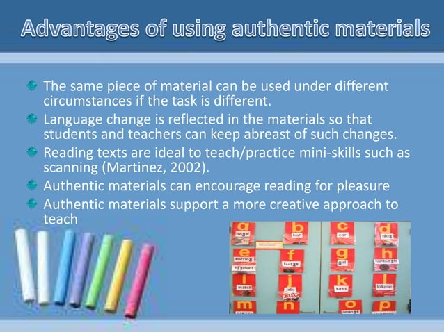 Authentic materials | PPTX