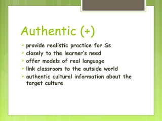Authentic materials | PPT