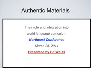 Authentic materials2 | PPT