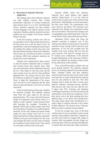 AUTHENTIC MATERIALS IN ESSAY WRITING CLASS AN ALTERNATIVE LEARNING TOOL ...