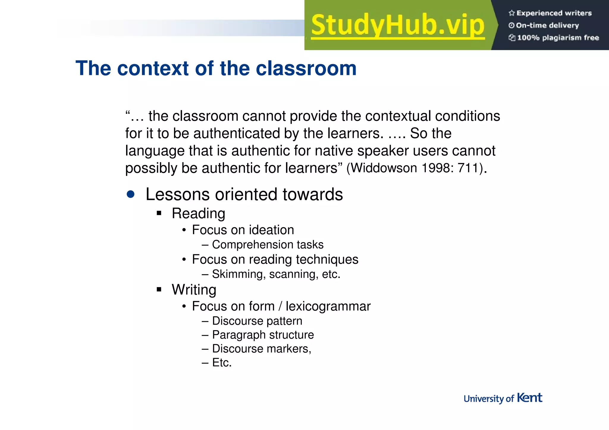 Authentic Reading Materials For Teaching EAP Problems And Solutions | PDF